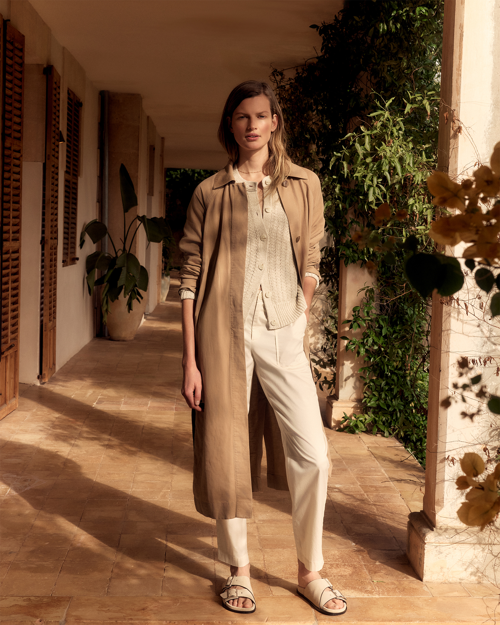 HAVEN WELL WITHIN Haven Well Within Organic Cotton Twill Slim Barrel Leg Pants